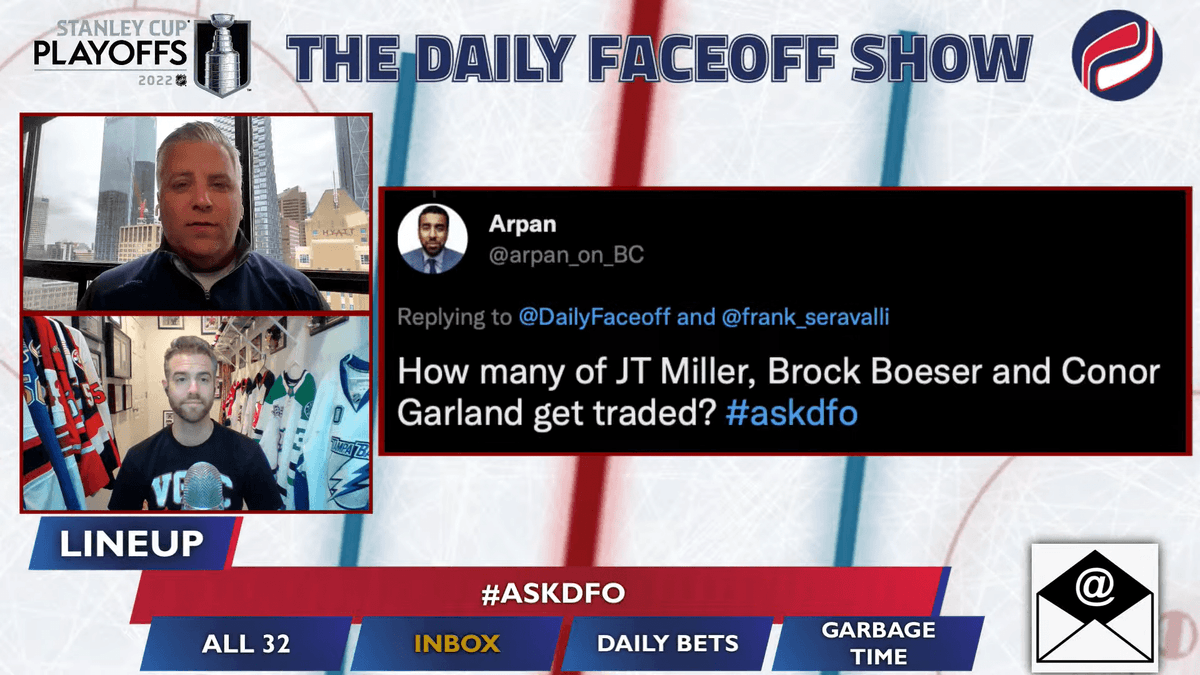 Daily Faceoff Show Inbox: How many of J.T. Miller, Brock Boeser, and ...