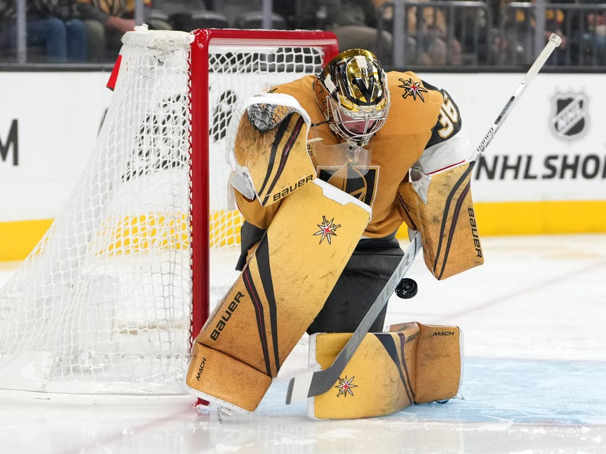 Vegas Golden Knights goaltender Logan Thompson to start versus Calgary ...