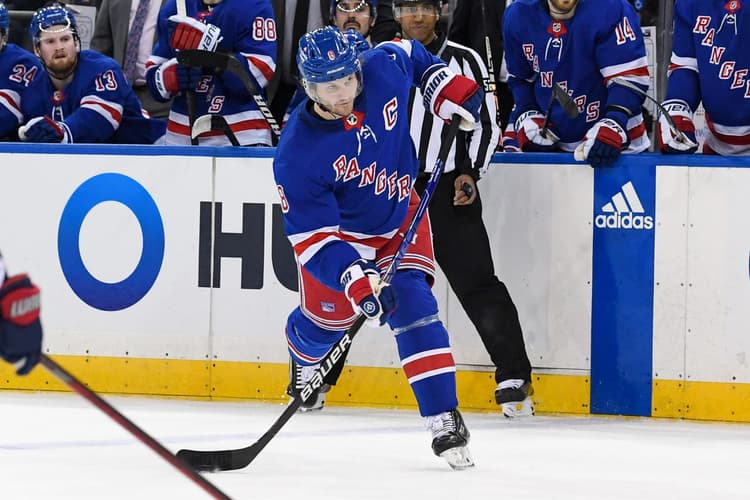 New York Rangers’ Jacob Trouba leaves game vs. Tampa Bay early with ...