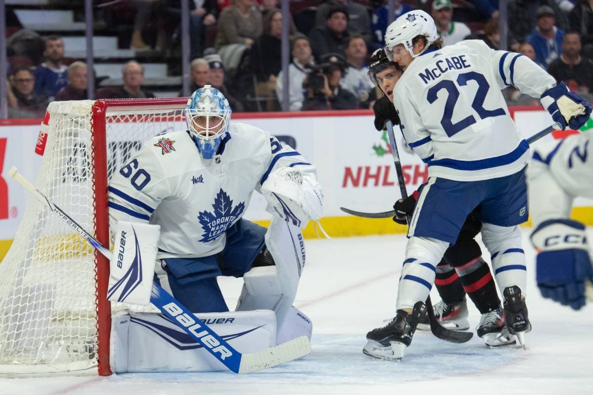 Toronto Maple Leafs goaltender Joseph Woll leaves game with apparent ...