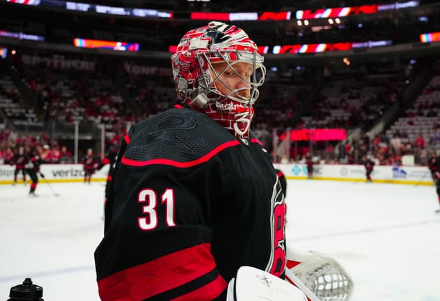 Hurricanes Freddie Andersen returns to practice