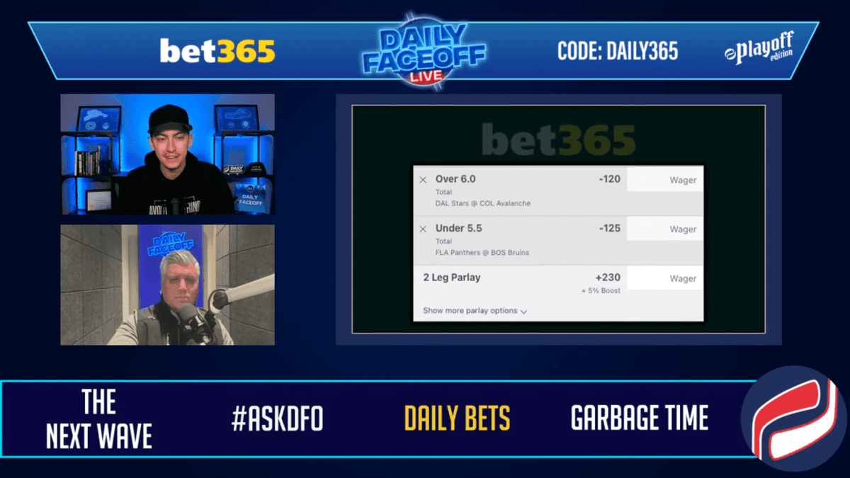 bet365 Daily Bets: Avalanche vs. Stars O6.0 & Panthers vs. Bruins U5.5