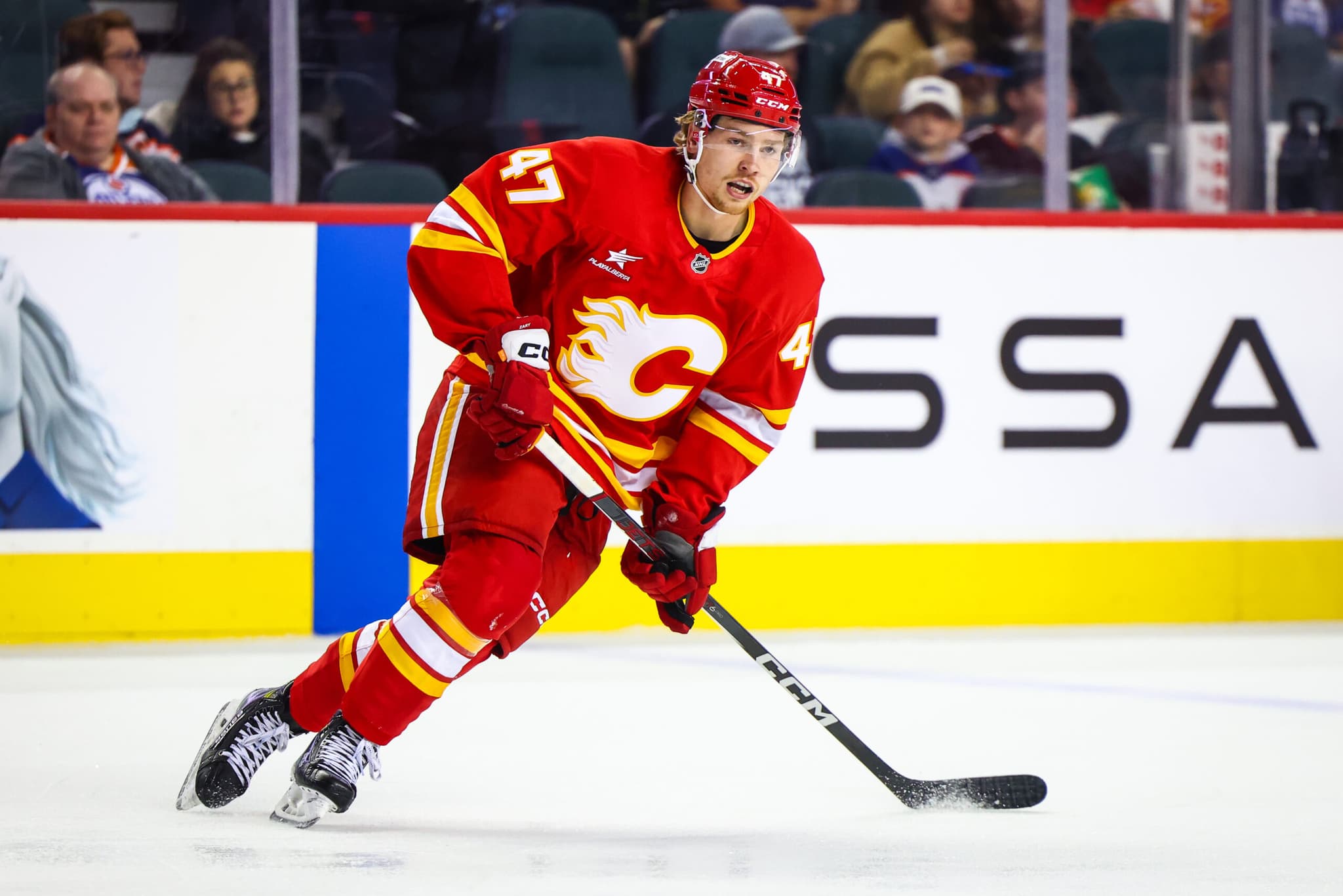 Flames’ Connor Zary avoids major knee damage following hit by Ducks ...
