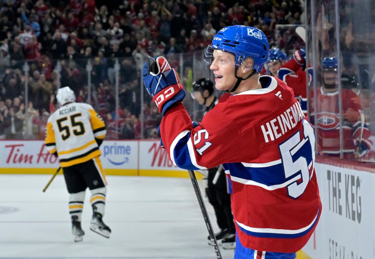 Emil Heineman finally gets big break in the NHL as a Montreal Canadien