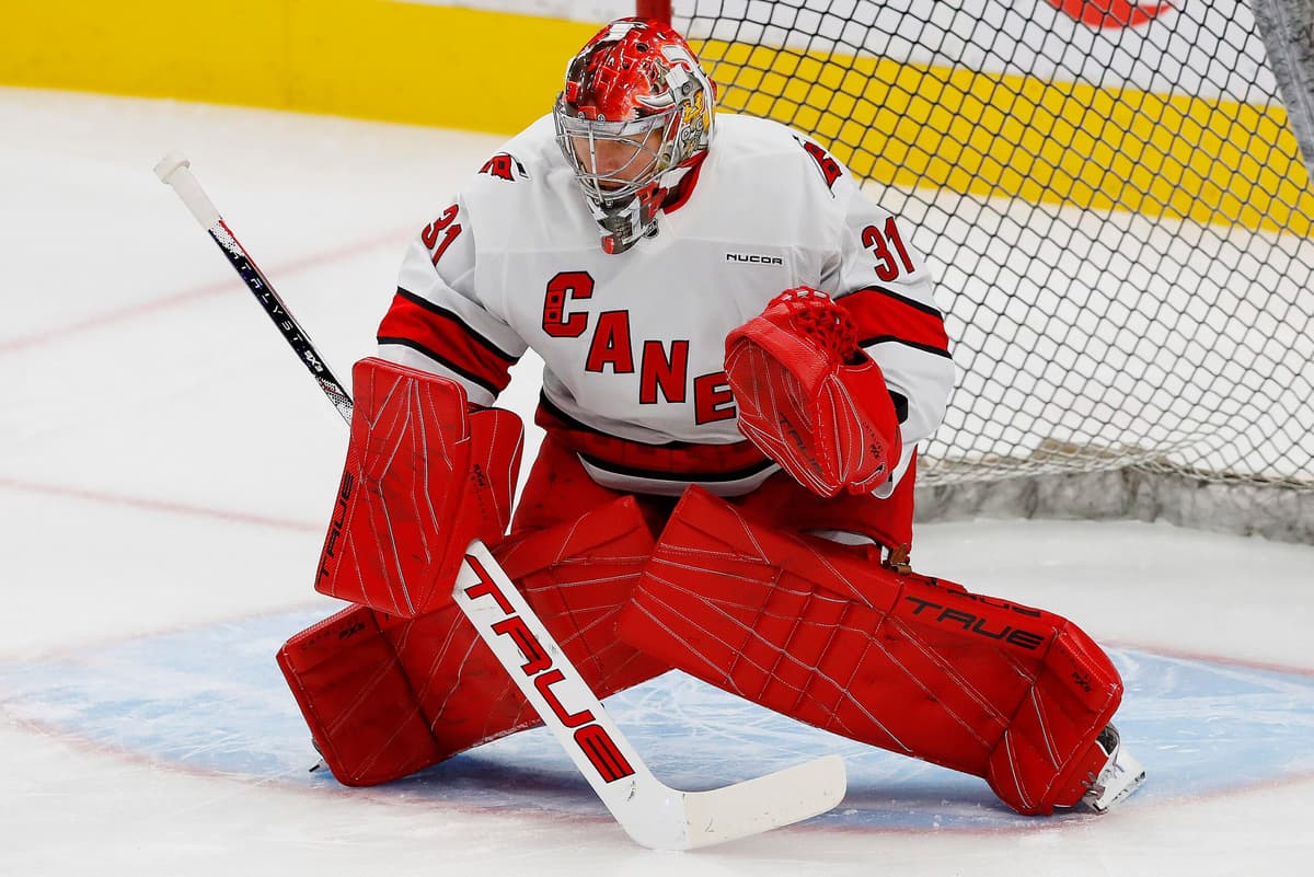 Hurricanes’ Frederik Andersen day-to-day; Pyotr Kochetkov to start Game 5 versus Devils