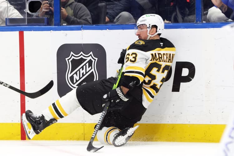 Bruins’ Brad Marchand exits game versus Penguins with injury