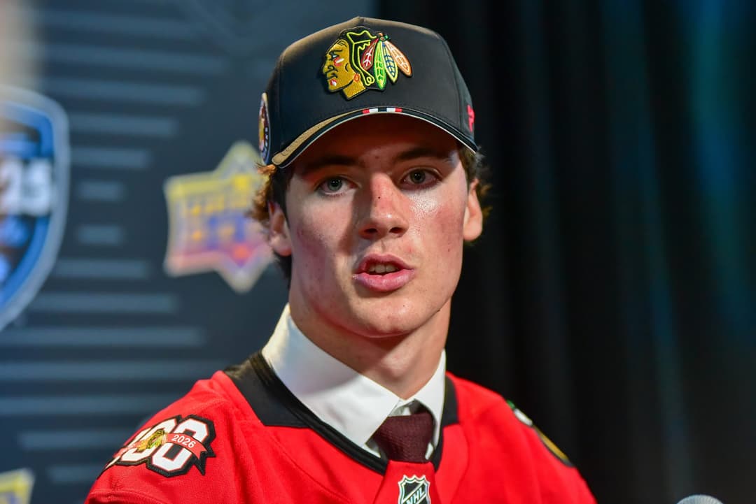 Blackhawks prospect Mason West leads high school to football state ...