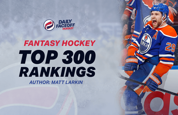 Matt Larkin’s fantasy hockey top 300 player rankings for 2025-26