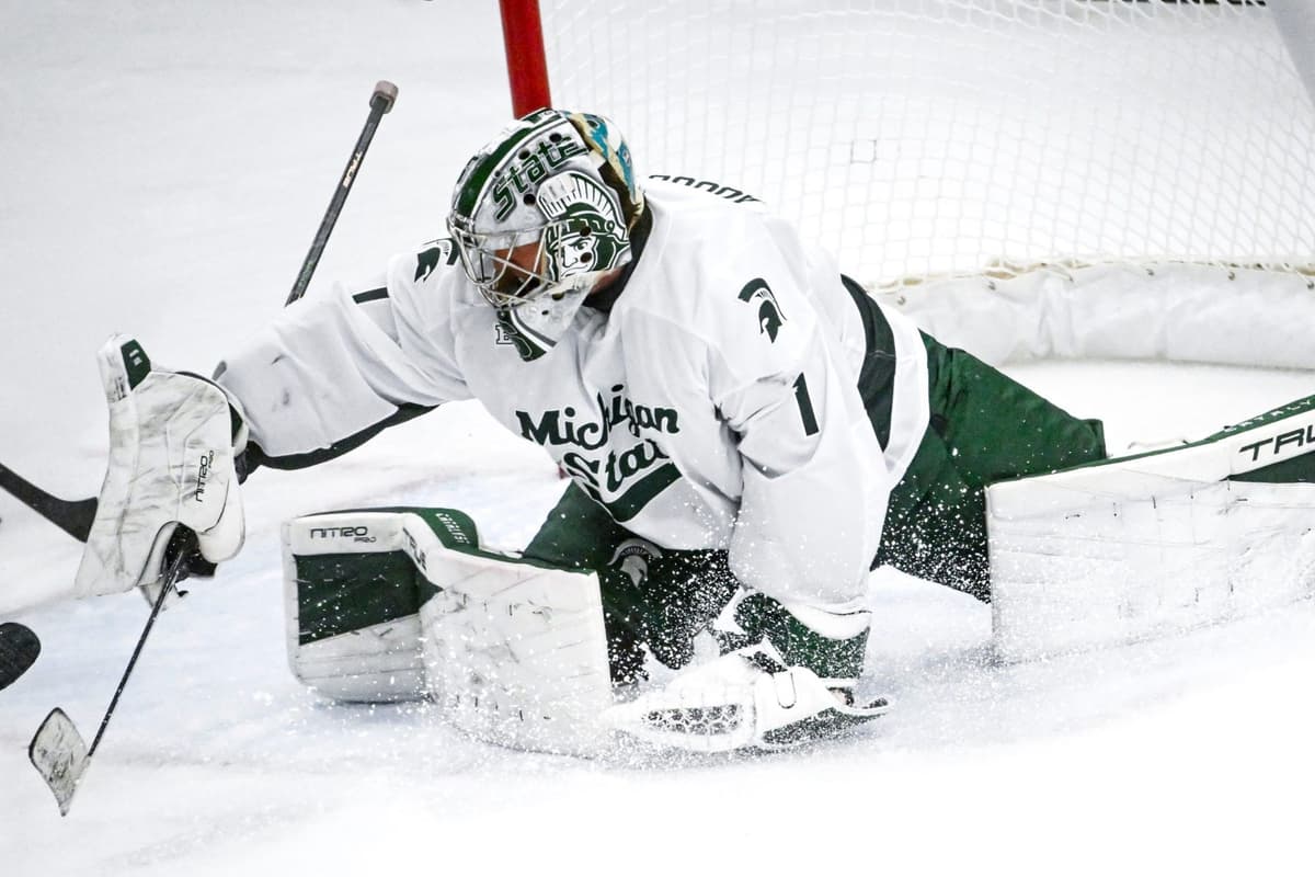 Red Wings Prospect Trey Augustine Shining as Michigan State Goes for ...